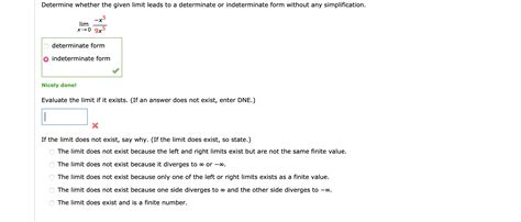 Solved Determine Whether The Given Limit Leads To A Chegg Com