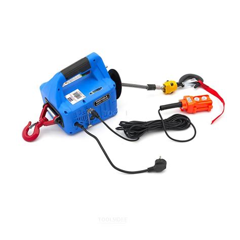 Hbm 500 Kg 230 Volt Elektrisk Vinsj Fast Kontrollløft Fjernkontroll Og 2 Kroker