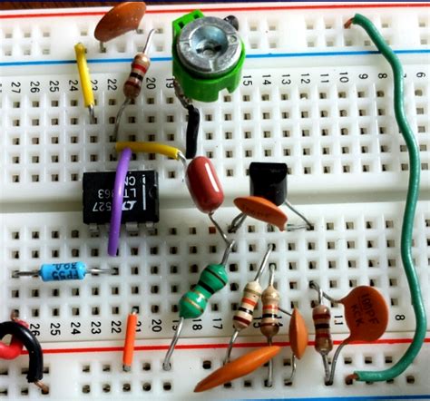 Transistor Oscillator Circuit Breadboard Using Same 9v Battery For Two