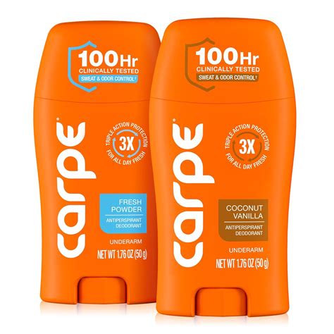 Carpe Deodorant Antiperspirant Womens Variety Pack 100
