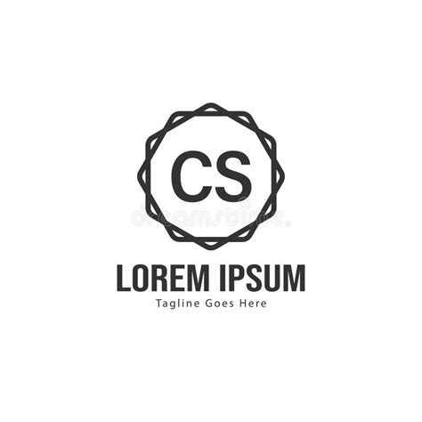 Initial Cs Logo Template With Modern Frame Minimalist Cs Letter Logo