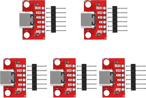 Diann 5pcs Usb Type C Breakout Board Serial Basic Breakout