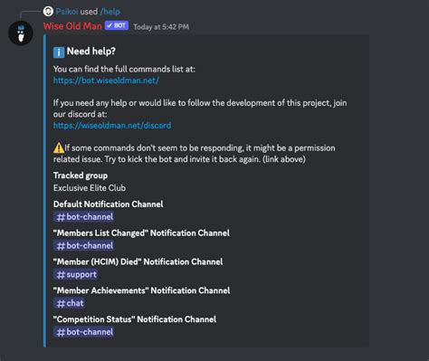 Troubleshooting Discord Bot Wise Old Man
