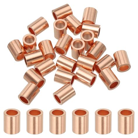 Uxcell 3164mm Wire Rope Stop Sleeve Copper Crimping Loops Sleeve