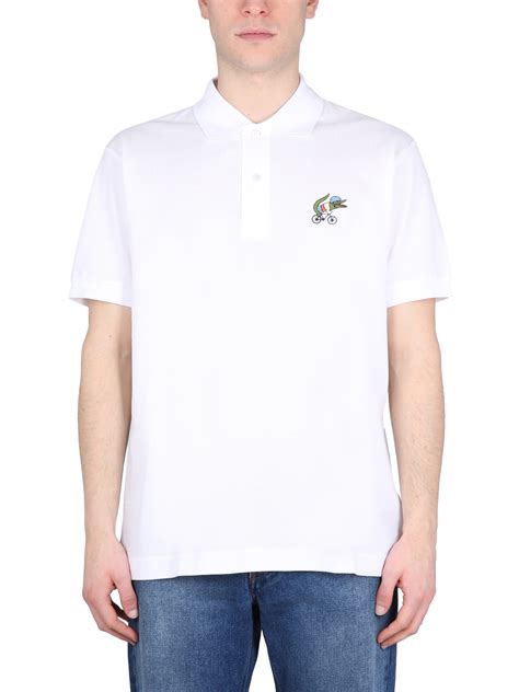 Lacoste Polo Shirt X Netflix Sex Education In White Modesens