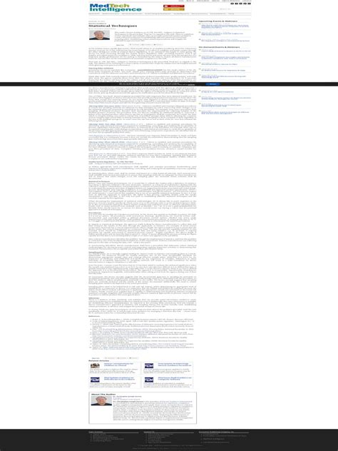 Column Statistical Techniques Medtech Intelligence Pdf Medical