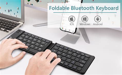 Amazon Com Acoucou Mini Bluetooth Keyboard Wireless Foldable Keyboard Rechargeable Bluetooth