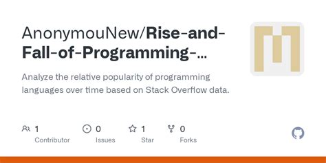github anonymounew rise and fall of programming languages analyze the relative popularity of