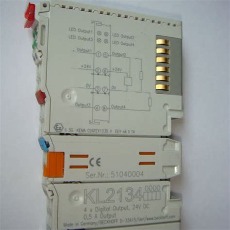 BECKHOFF Bus Terminal 4 Channel Digital Output Model KL2134 Robot Spare Parts Eurobots