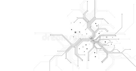 Technology Black Circuit Diagram Concept Stock Vector Illustration Of Digital Line 288023270