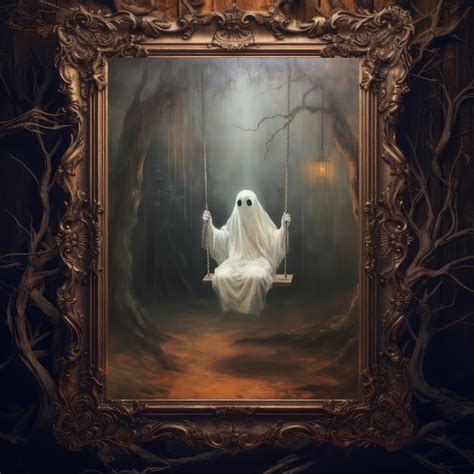 Ghost Swing In The Forest Etsy