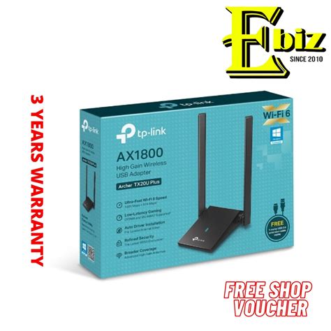 Tp Link Archer Tx U Plus Ax Dual Antennas High Gain Wireless Usb Adapter Shopee Malaysia