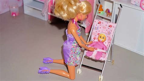 How to make a baby stroller for doll (Monster High, Barbie, etc) - YouTube
