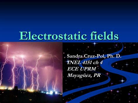 Ppt Electrostatic Fields Powerpoint Presentation Free Download Id