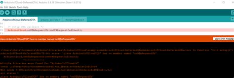 Iot Cloud Ota Example Sketch Not Compiling Mkr1000 Cloud Iot