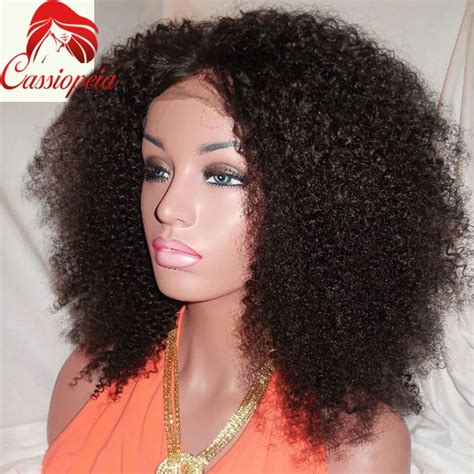 Natural Afro Lace Hair Wigs Unprocessed Virgin Afro Kinky Lace Front