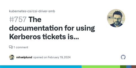 The Documentation For Using Kerberos Tickets Is Incomplete Issue 757