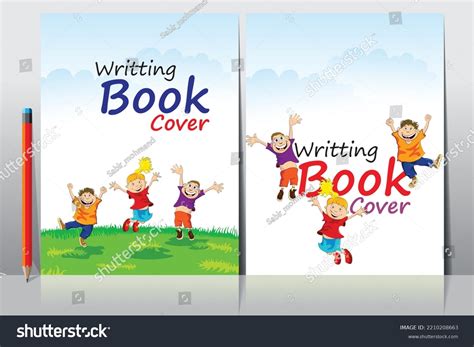 School Book Cover Design Cartoon Background Stock Vector Royalty Free