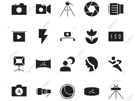 مجموعه طرح لوگو عکاسی دیجیت باکس Digitbox