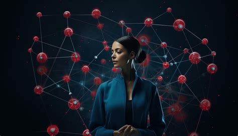 Premium Ai Image A 3d Minimalist Poster Featuring A Representation Of A Digital Network Of