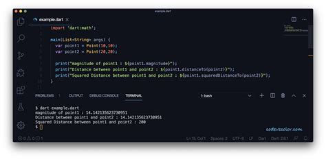 Dart Math Library Point Class Codevscolor