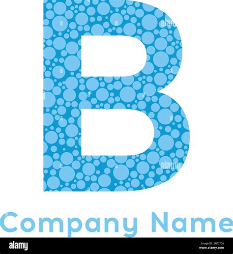 Letter B Bubbles Vector Abstract Blue Letter A Logo Design Vector
