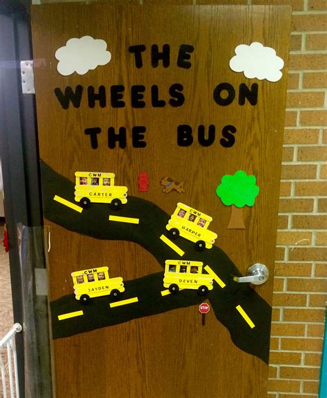 The Wheels On The Bus Classroom Door Idea Bus Door Decoration Ideas