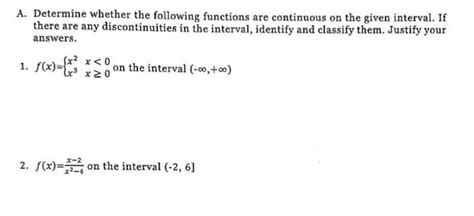 Solved A Determine Whether The Following Functions Are