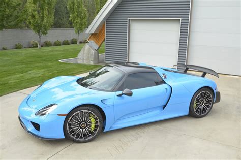 This Riviera Blue 2015 Porsche 918 Spyder Weissach Is Looking For A New