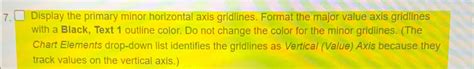 Solved ﻿display The Primary Minor Horizontal Axis
