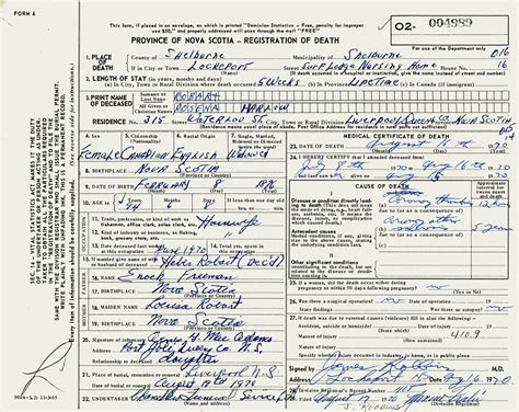 Nova Scotia Archives Nova Scotia Births Marriages And Deaths