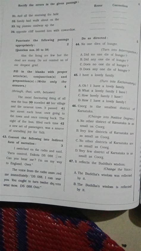 Rectify The Errors In The Given Passageerrorcorrection431 And All T