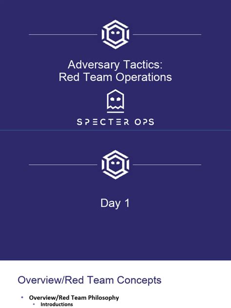 adversary tactics red team operations pdf