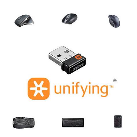 Wireless Dongle Receiver Unifying For Logitech Mouse Keyboard Black