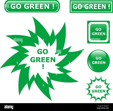 Button Go Green Icons Stock Vector Image Art Alamy