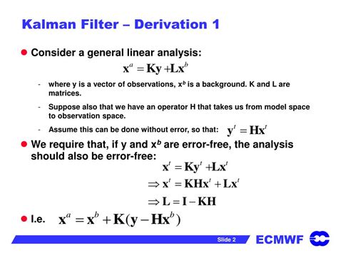 Ppt Ecmwf Data Assimilation Training Course Kalman Filter Techniques Powerpoint Presentation