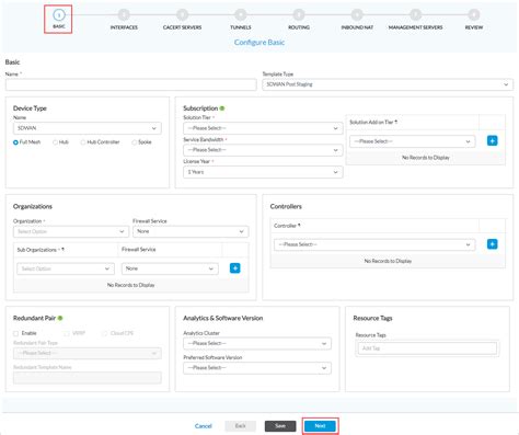 Configure Basic Features Versa Networks