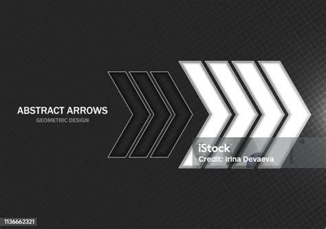 추상적인 어두운 배경 창조적 인 기하학적 흰색과 검은 색 화살표 디자인에 대 한 벡터 일러스트 레이 션입니다 가리기에 대한 스톡