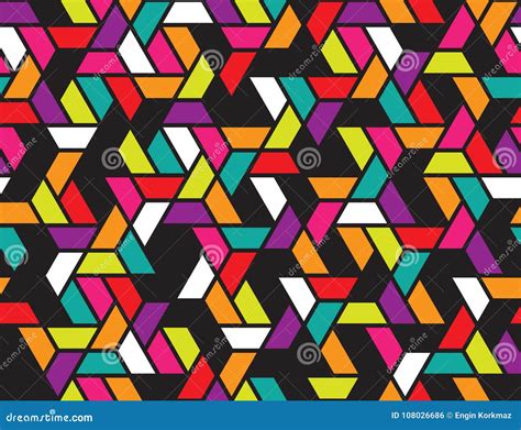 Geometric Grid Seamless Pattern Stock Vector Illustration Of Lattice Endless 108026686