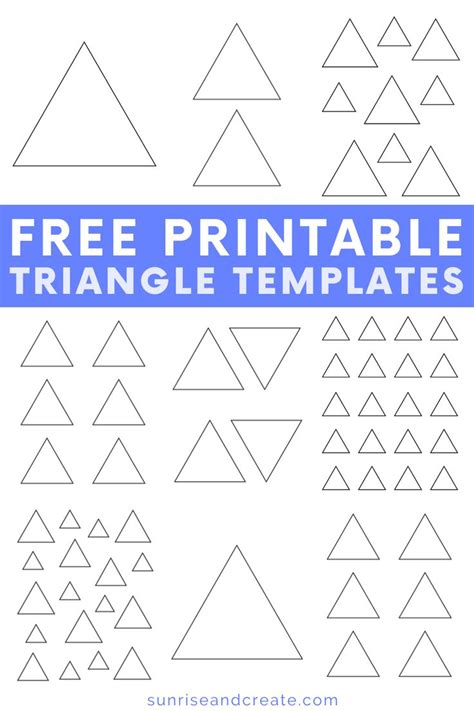 Printable Triangle Templates Free Craft And Diy Resources