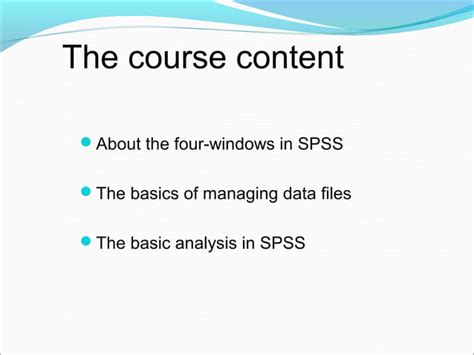spss lecture notes ppt technology and computing