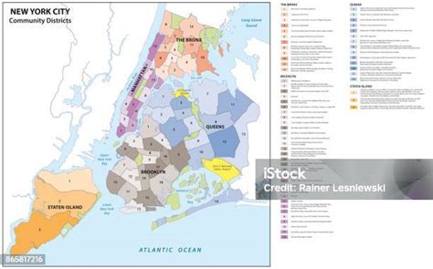 Ilustración De Ciudad De Nueva York Ciudades Distritos Mapa De Barrios