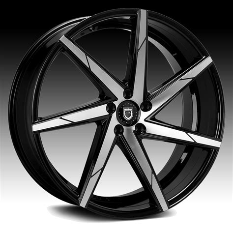 Lexani Css 7 Gloss Black Machined Custom Wheels Rims Lexani Custom