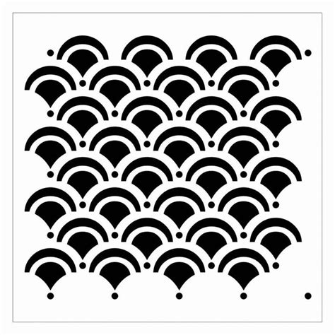 Graphic Scallop And Dot Stencil Stencils Bird Stencil Stencil Templates