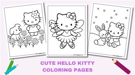 50 Cute Hello Kitty Coloring Pages Free Printable Pdfs