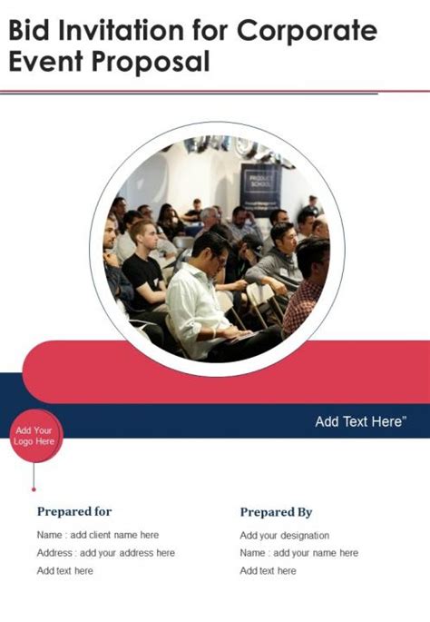 Bid Invitation For Corporate Event Proposal Sample Document Report Doc