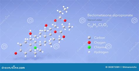 Beclomethasone Dipropionate Molecule Molecular Structures Steroid