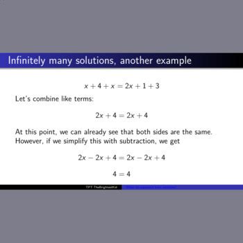 Solving Equations Presentations For Google Slides And Worksheet 8EEC7