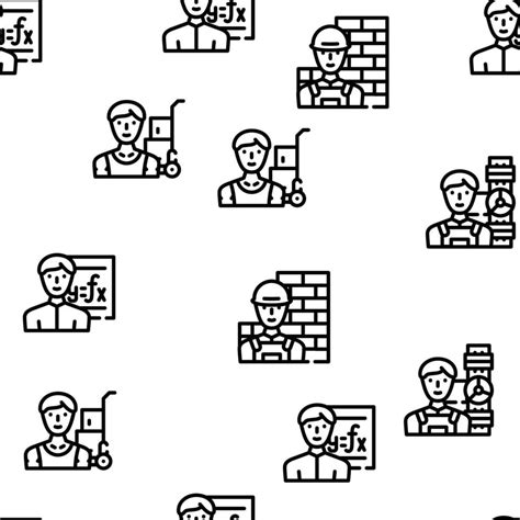 Male Occupation Job Vector Seamless Pattern 17313665 Vector Art At Vecteezy