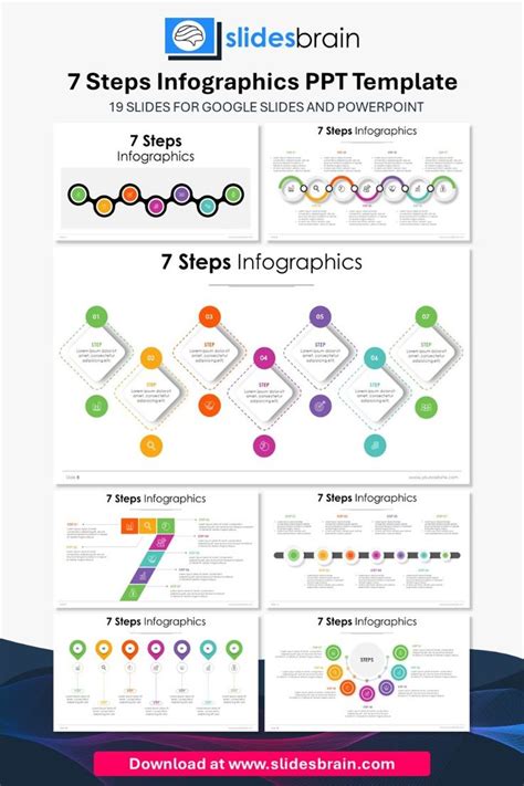 7 Steps Infographics Ppt Template Powerpoint Templates Infographic Presentation